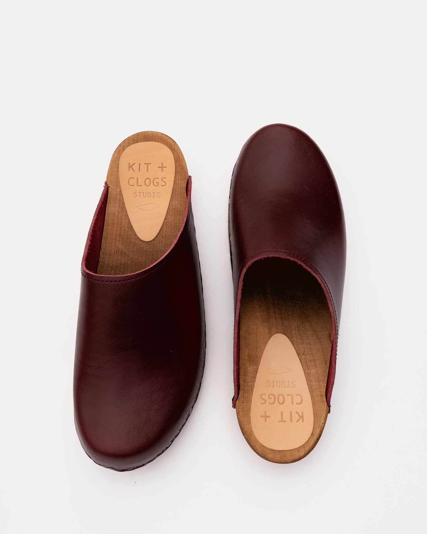 Burgundy Maroon Red Low Klassisk Clog – KIT + CLOGS STUDIO