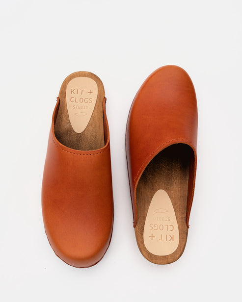 Cumin Tan Brown Fieno Low Klassisk Clog – KIT + CLOGS STUDIO