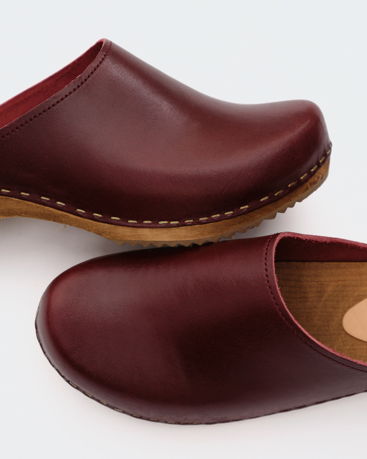 Burgundy Maroon Red Low Klassisk Clog – KIT + CLOGS STUDIO