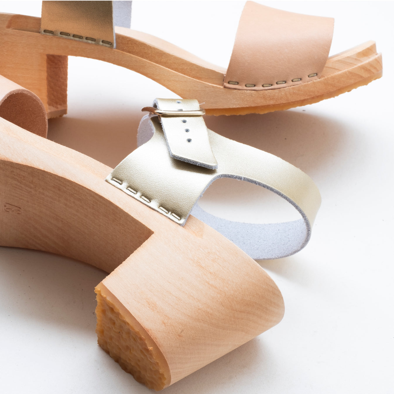 Natural + Champagne Two-Tone Mid Etta Clog – KIT + CLOGS STUDIO