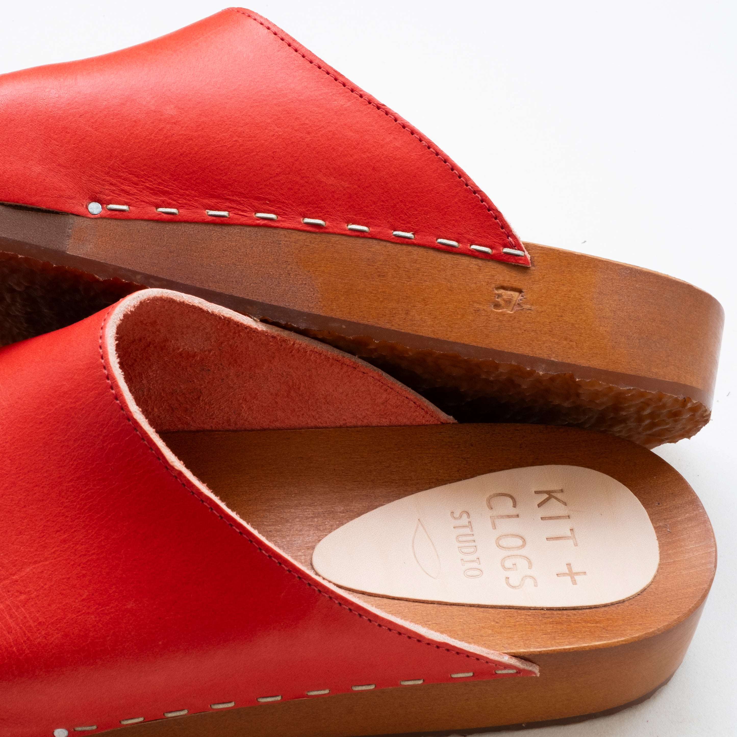 Poppy Red Flex Base Klassisk Clog – KIT + CLOGS STUDIO